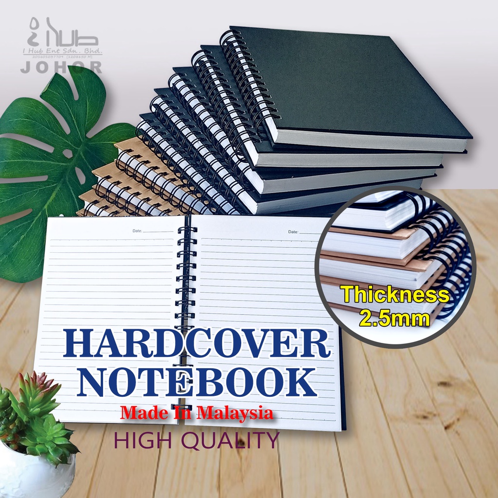 Premium A5 Size Hardcover Notebook, 硬面笔记本, Buku Nota Tebal, Notebook ...