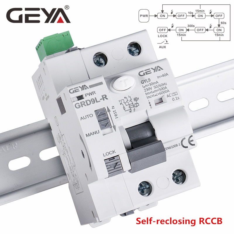 GEYA GRD9L-R Auto Reclosing Device Remote Control Circuit Breaker 2P ...