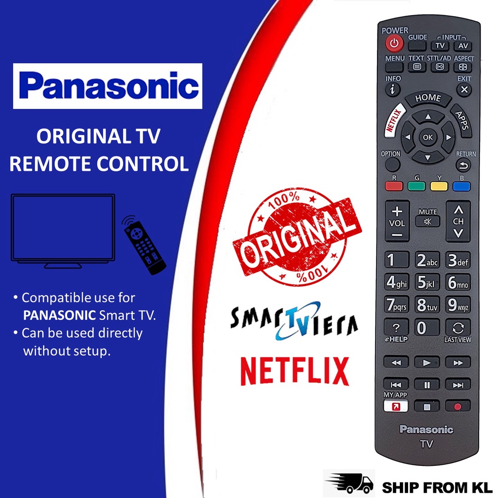 [ORIGINAL] PANASONIC Flat Panel Smart Viera TV Remote Control (Model ...