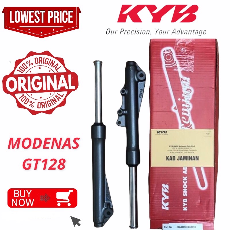 MODENAS GT128 GT 128 100% ORIGINAL KYB FRONT FORK SET FORK DEPAN DAMPER ...