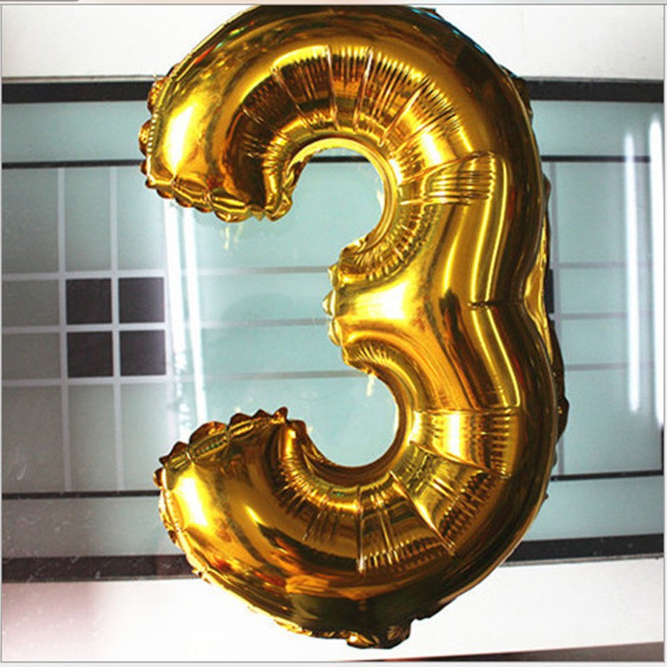 🔥Hot Sales🔥 40 Inch Gold Numbers 0-9 Foil Party Balloon | Shopee Malaysia