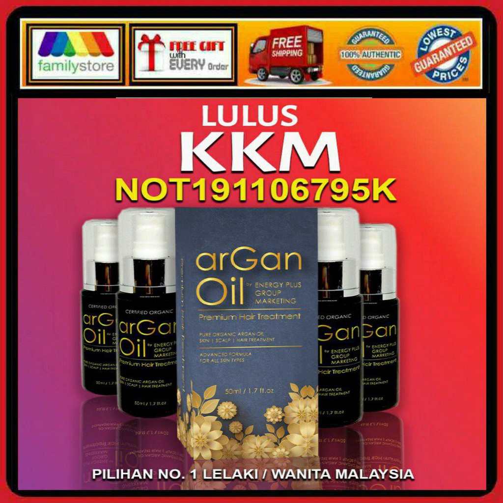 PELEBAT RAMBUT ARGAN OIL PREMIUM HAIR TREATMENT 50ML + GIFT | Shopee ...