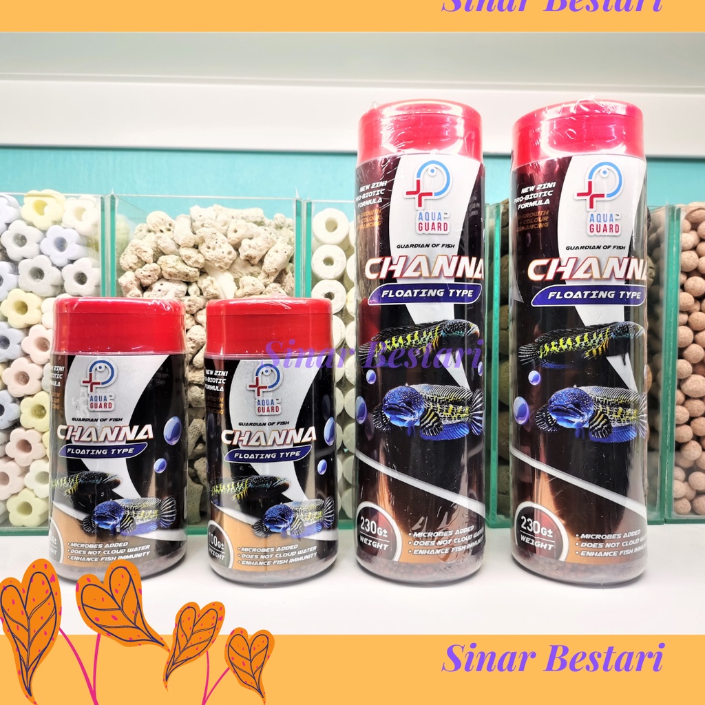 Aqua Guard Channa High Protien 46% palet MAkanan ikan fish food 100G ...