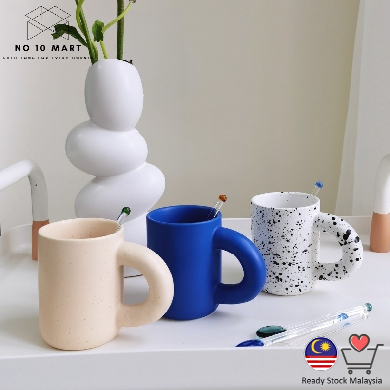 [Ready Stock] INS Northern Europe Classy Chubby Handle Ceramic Mug ...