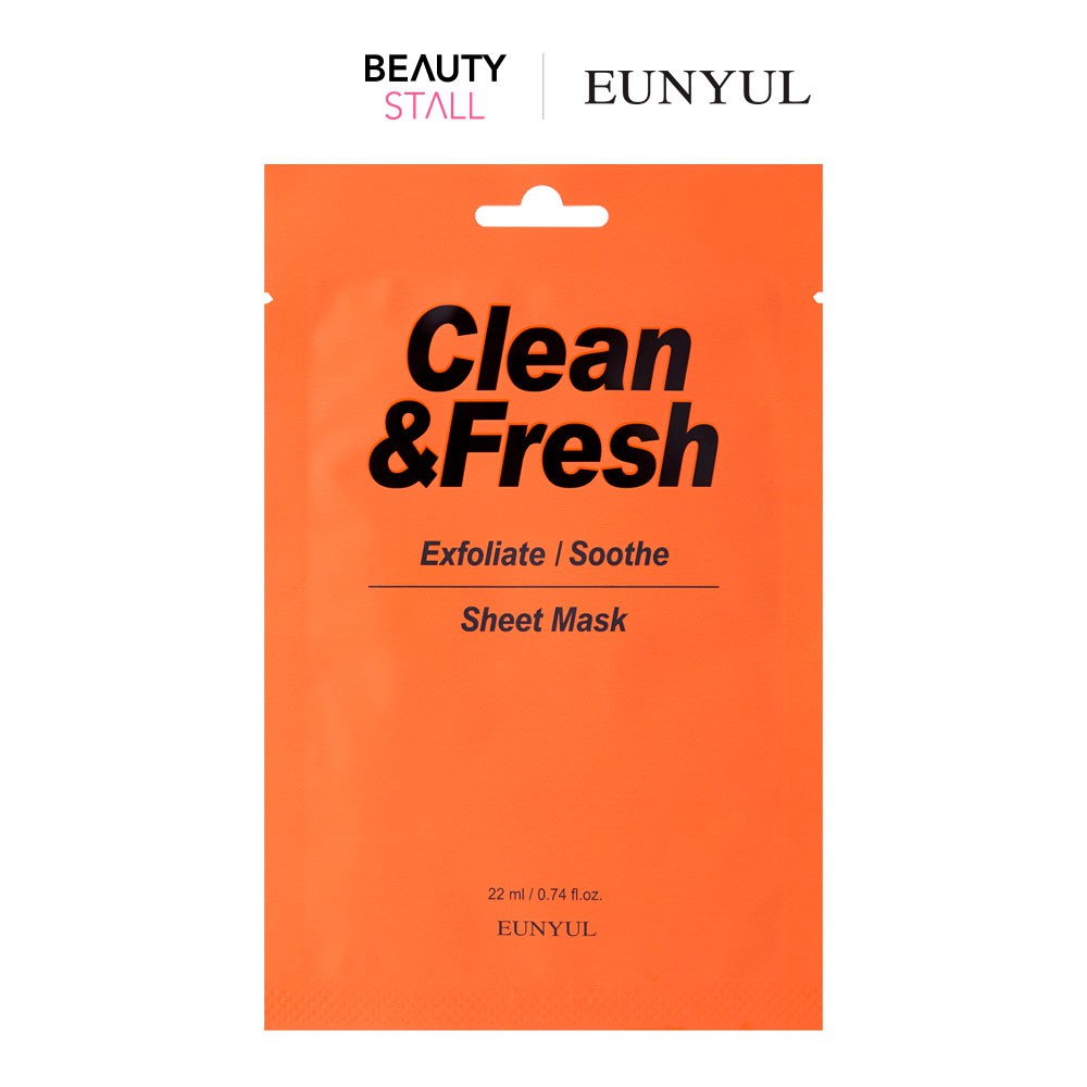 EUNYUL Clean & Fresh Exfoliate/Soothe Sheet Mask (22ml) | Korea Skin ...