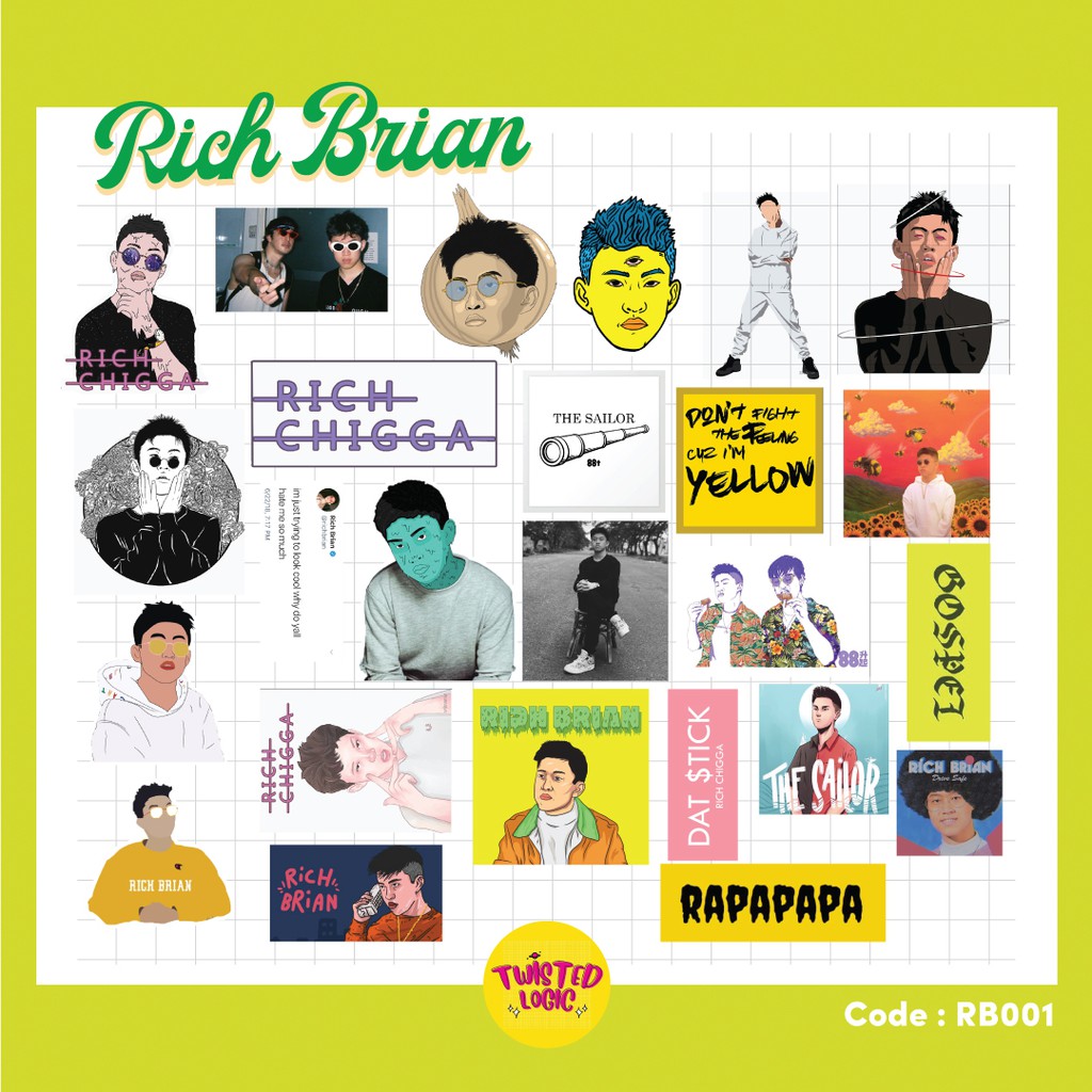 Aesthetic Sticker Tumblr | Rich Brian | Shopee Malaysia