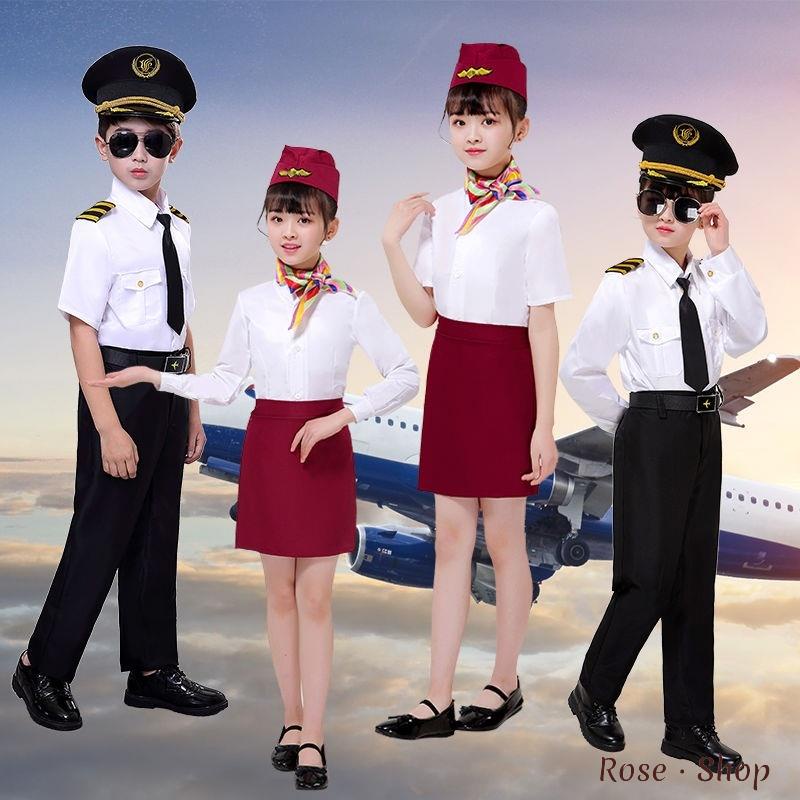 Rose · Shop Ready Stock COD Children Captain Stewardess Suit Male And ...