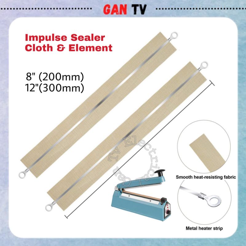 Heavy Duty 8Inch/12Inch 200mm/300mm Sealer Element+Cloth Impulse Seal ...