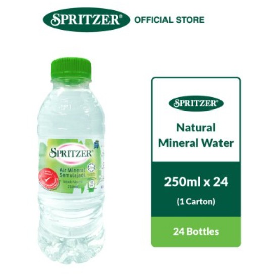 SPRITZER NATURAL MINERAL WATER (250ML X 24 BOTTLES) | Shopee Malaysia
