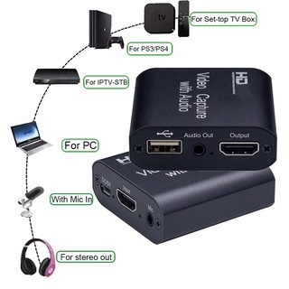 HDTV Video Capture Device 1080P with Audio+Video Capture Disk Game ...
