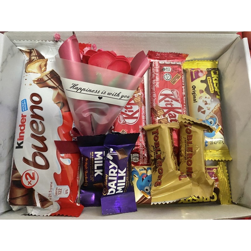 Surprise gift box chocolate bear birthday gift hadiah bajet kekasih ...