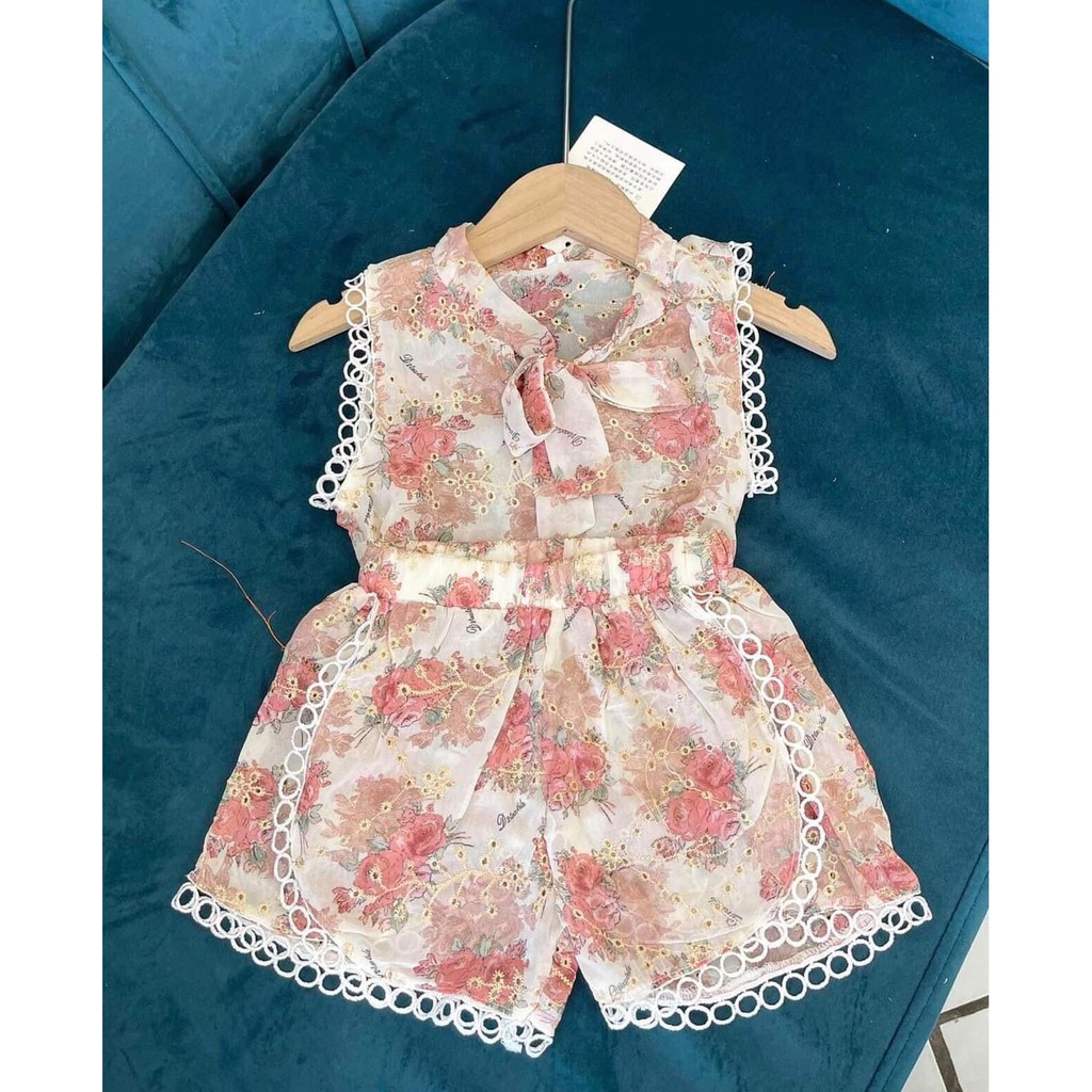 [Super XINH] Lace silk Set for girls 14-26kg | Shopee Malaysia