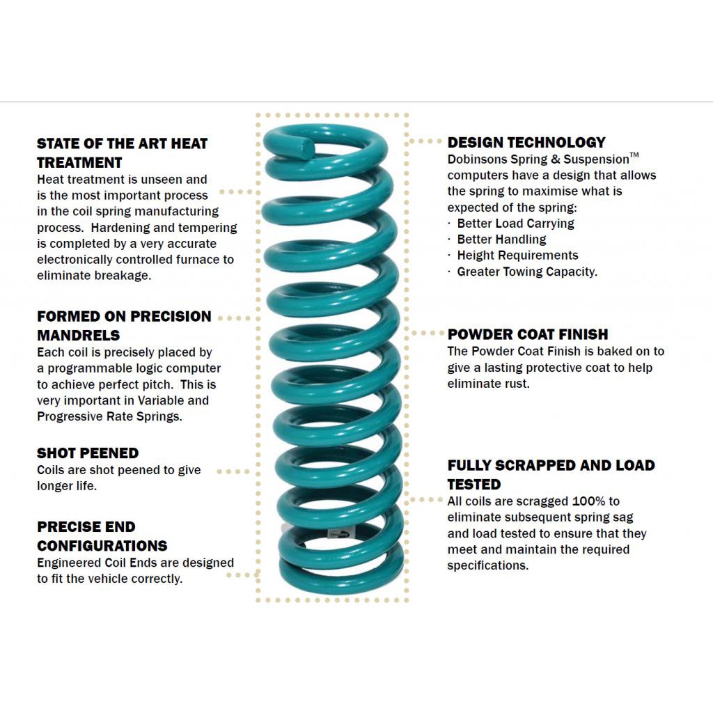 DOBINSONS 45MM LIFT FRONT COIL SPRING FOR TOYOTA HILUX VIGO AND REVO ...