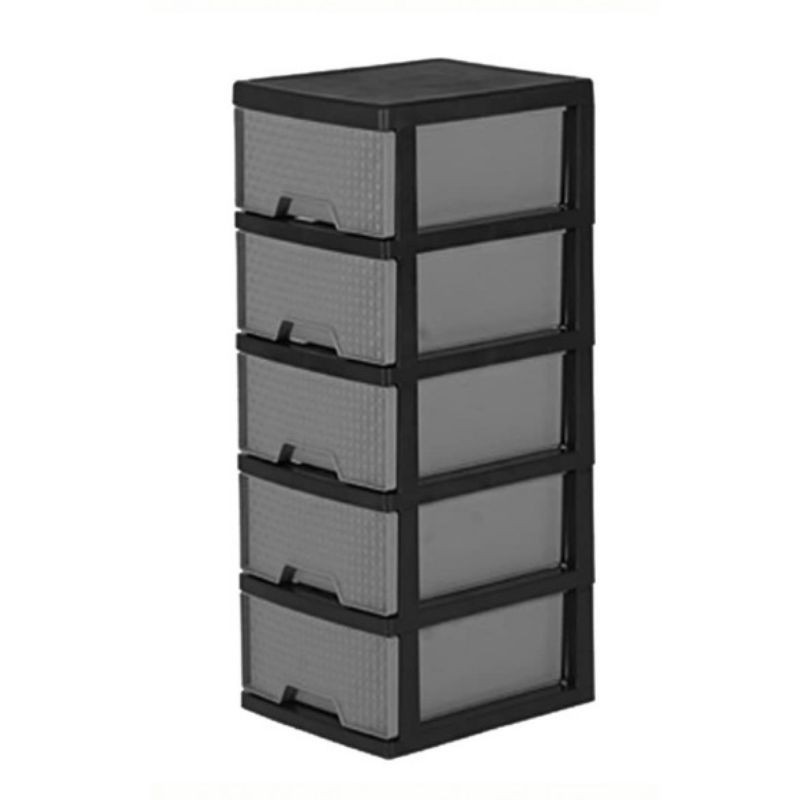 5 Tier Multipurpose Plastic Drawer Storage Cabinet Rack Clothing Laci ...