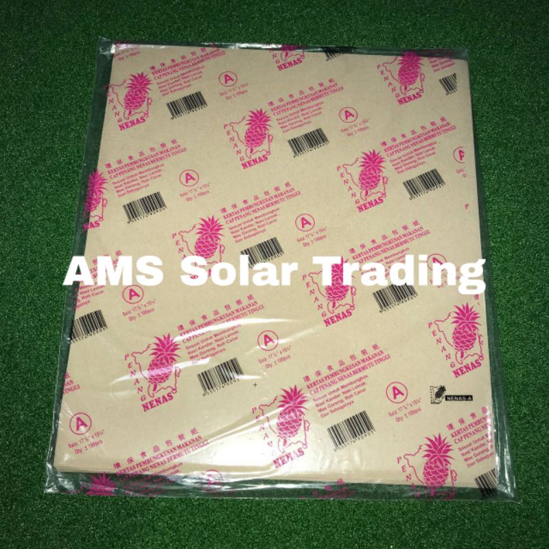 Kertas Bungkus Nasi / Paper Food Wrapper / Kertas Minyak Makanan ...