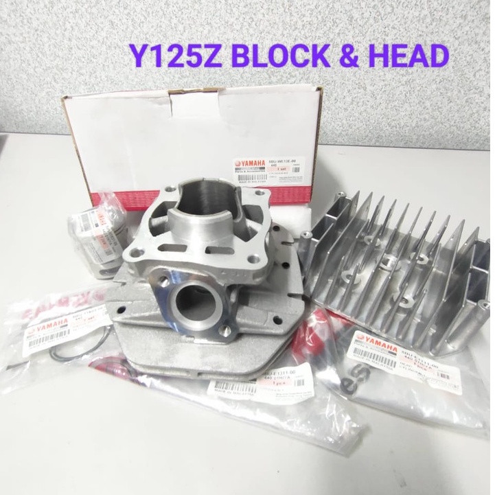 YAMAHA Y125Z Y125ZR CYLINDER BLOCK SET & CYLINDER HEAD Y125Z ORIGINAL YAMAHA 5BU-WE13E-00 & 5BU ...