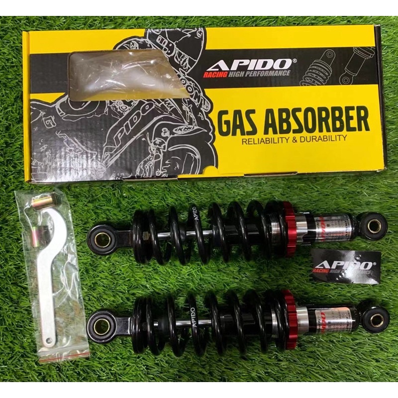 APIDO ADJUSTABLE ABSORBER GAS YAMAHA Y100/Y110/SRL 270MM (BLACK COLOUR ...
