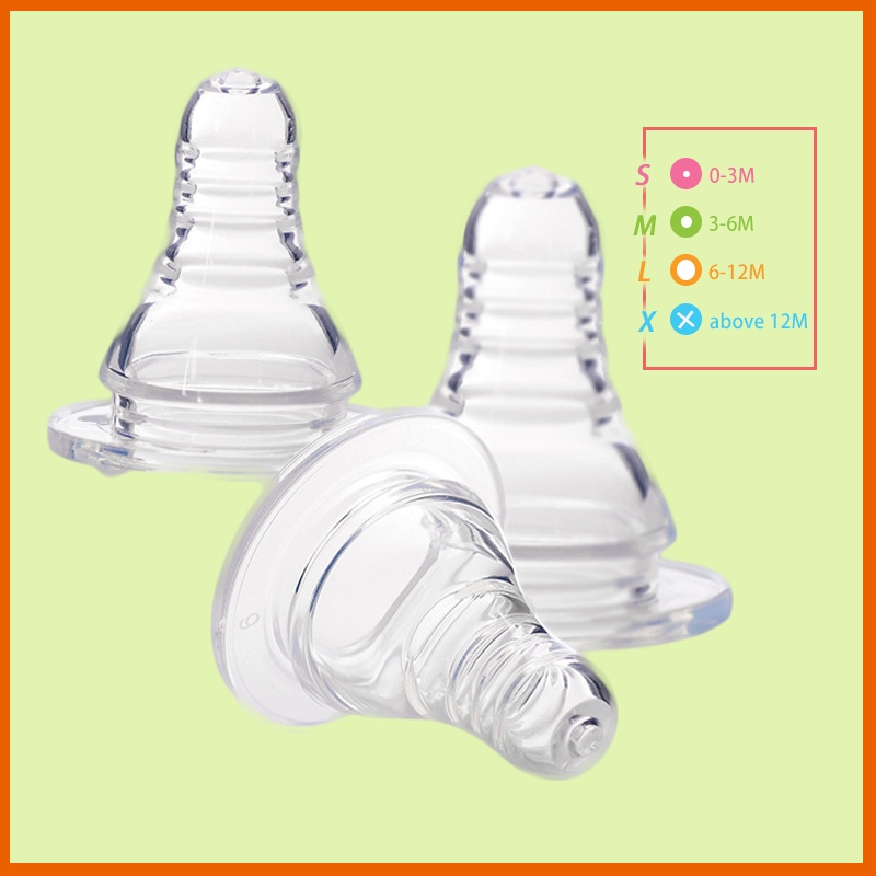 Ready Stock BPA FREE Puting Nipple Caliber Standard Slim Neck Bottle Infant Nipple Teat Anti ...