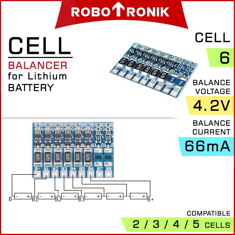 Cell Balancing (Passive Balancer) for BMS (Battery Management System) Li-ion LiPo Balance Charge ...