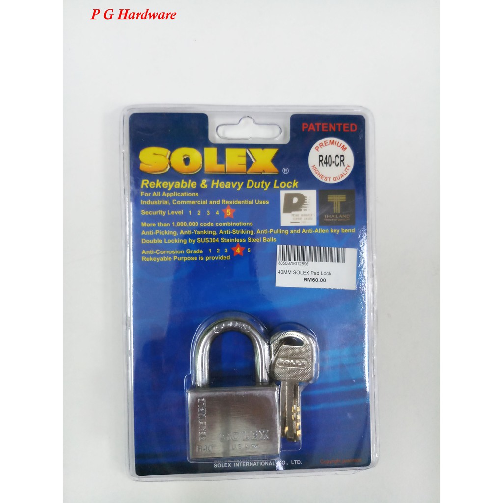 SOLEX Heavy Duty Pad Lock ( Genuine ) | Shopee Malaysia