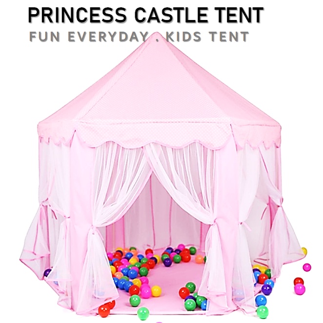 Foldable Kids Play Tent Princess Prince Castle Playhouse Hut Cubby Toy ...