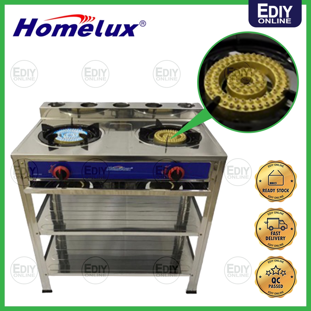 HOMELUX HDSC600 HDSC-600 STAINLESS STEEL STANDING GAS COOKER DAPUR GAS ...