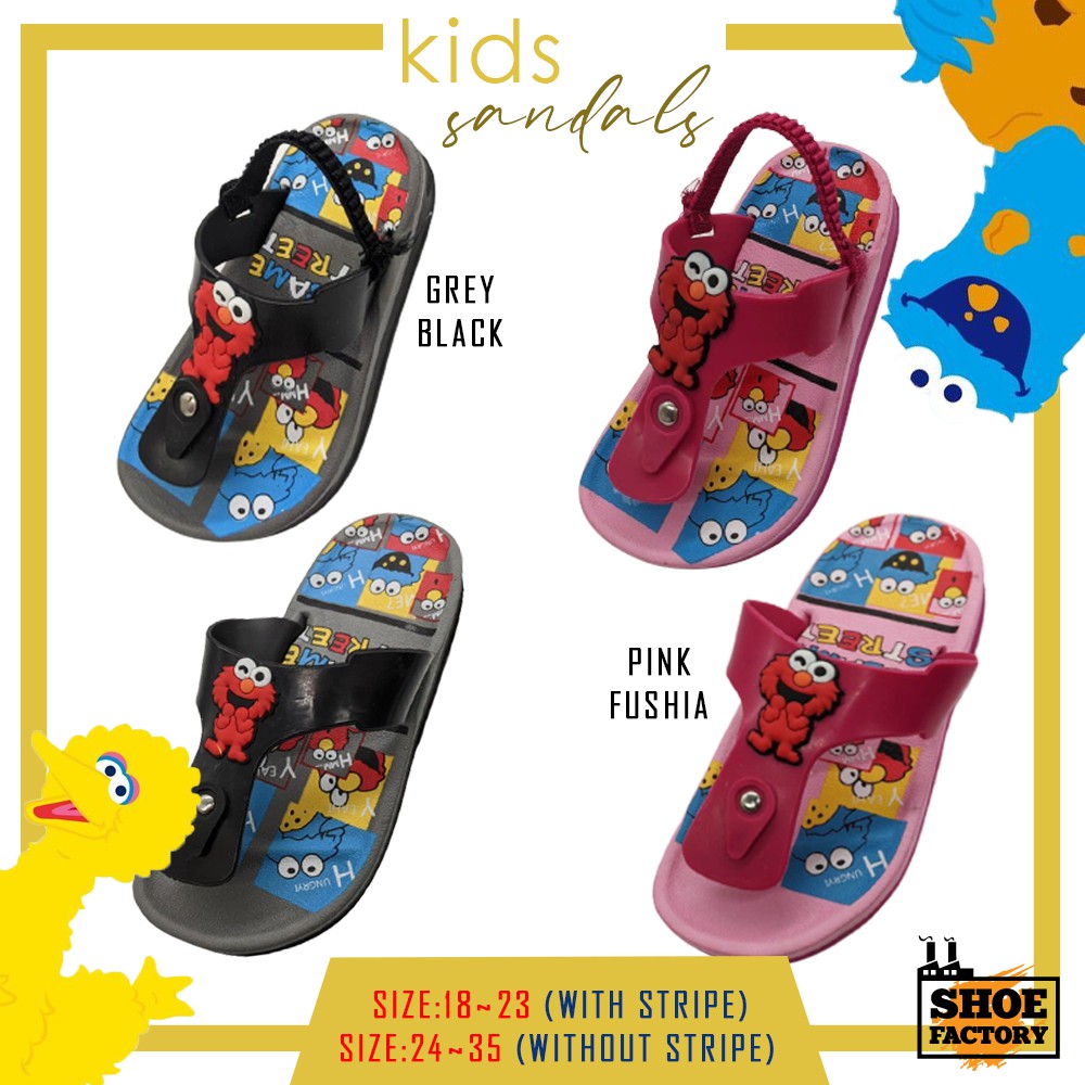 Cartoon Elmo Cute Monster Slipper Flip Flop For Toddler Little Kids ...