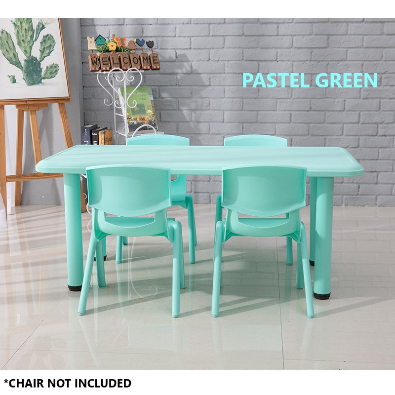 Kindergarten Rectangular Kid Study Table with Adjustable Table Height ...