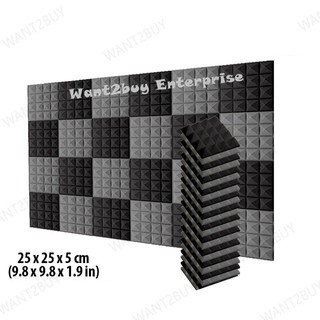 🇲🇾 Soundproof Sponge Pyramid Sound Stop Absorption Panel Recording ...