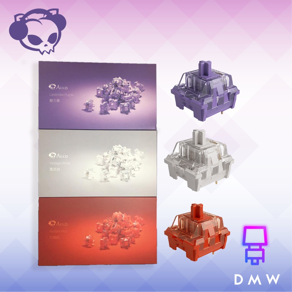 (BRAND NEW!!!) Akko Switch Akko CS Radiant Red/Vintage White/Lavender ...