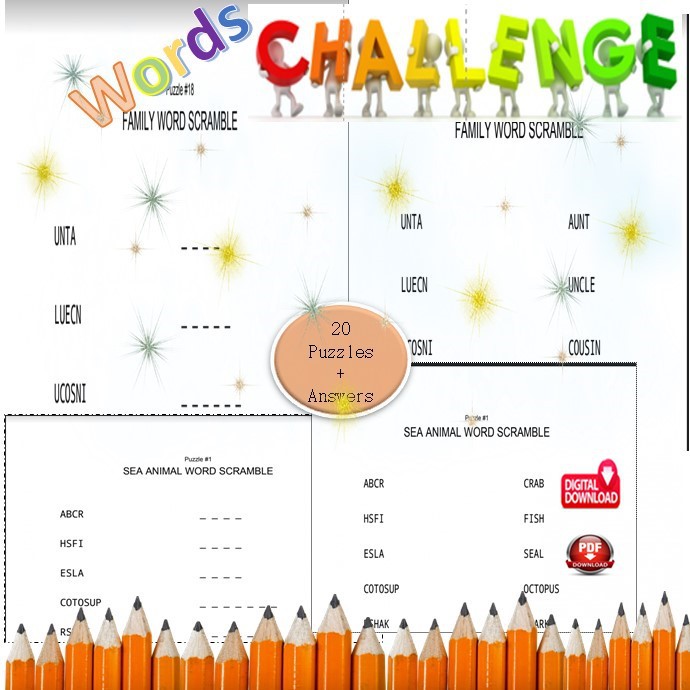 Fun Word Scramble Games Puzzle For Kids | Shopee Malaysia