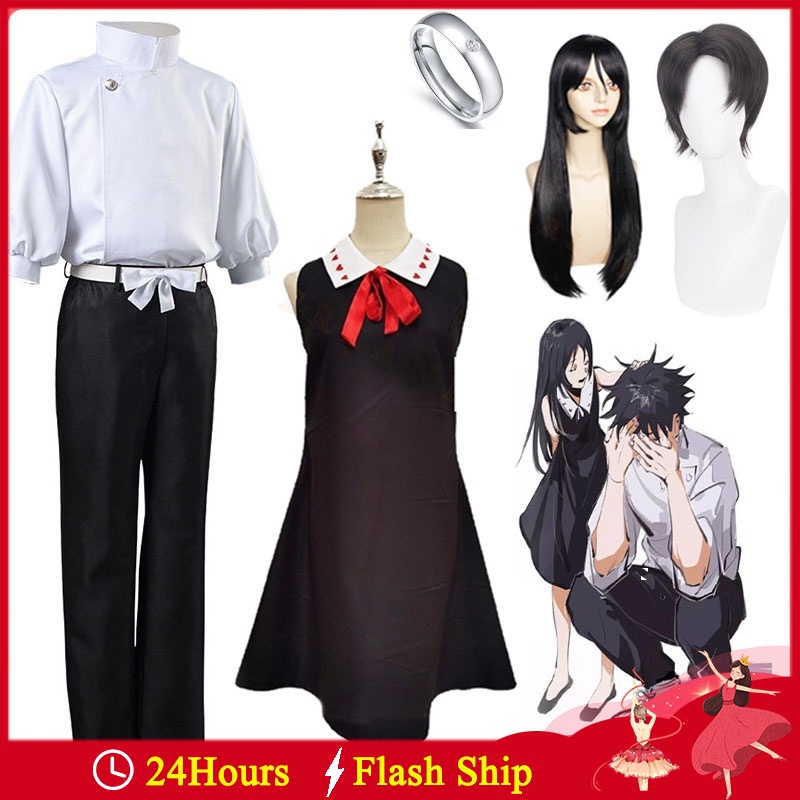 Orimoto Rika Dress Otsukotsu Yuta Cosplay Costume Wig Rings Anime ...