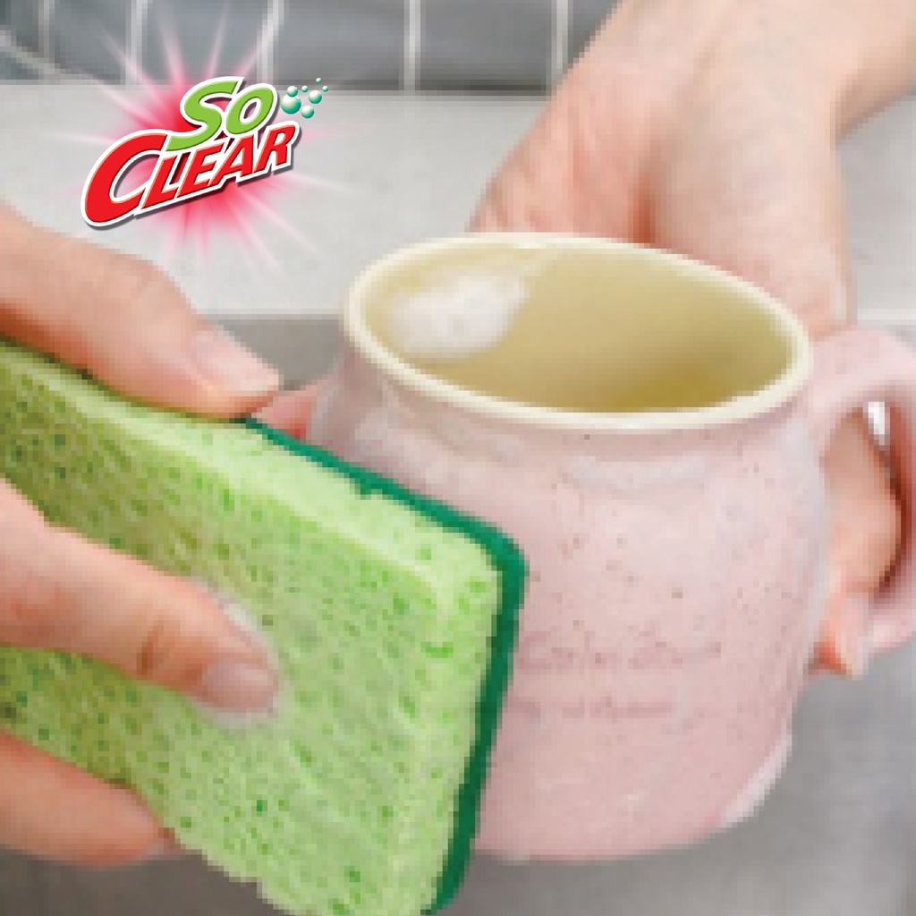 SO CLEAR NON-SCRATCH Microfibre Nylon Gentle Sponge, Spons Basuh ...