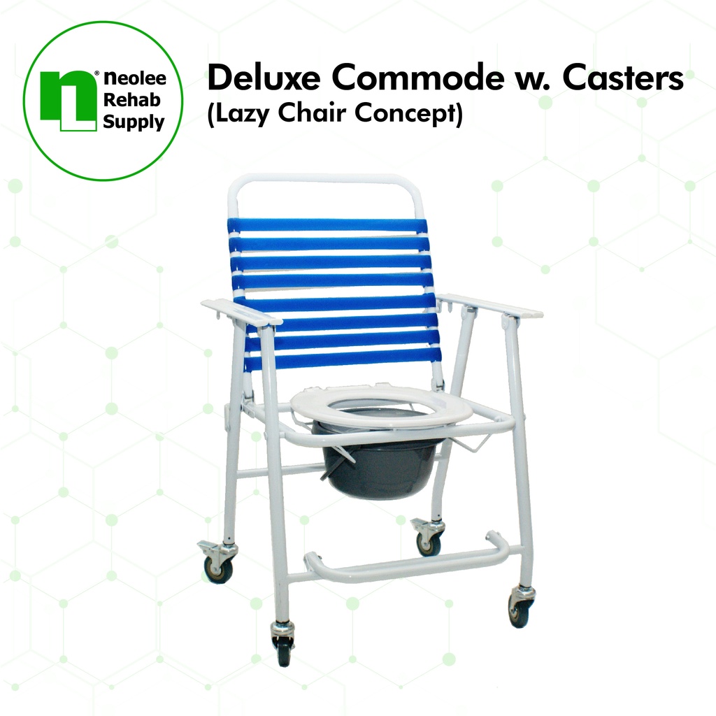 Neolee Deluxe Commode with Castors (Extra Wide) | Shopee Malaysia