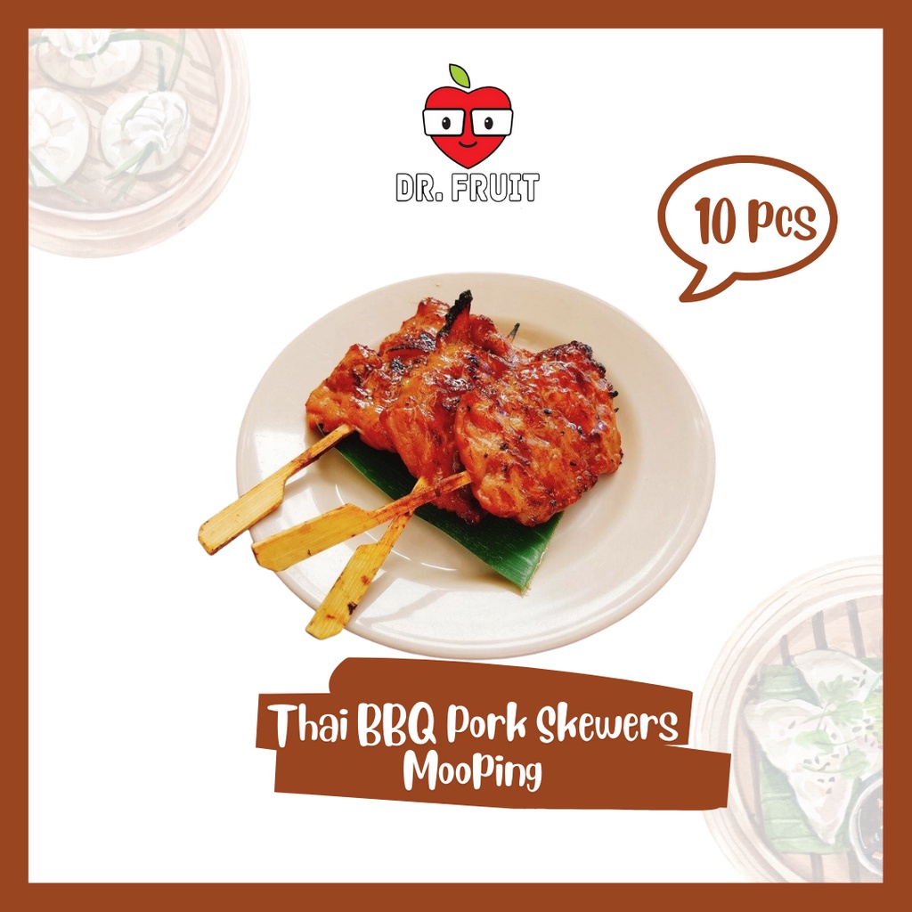 Thai BBQ Pork Skewers Mooping 泰国烤猪肉串 (10 Pcs 串) | Dr.fruit | Shopee Malaysia