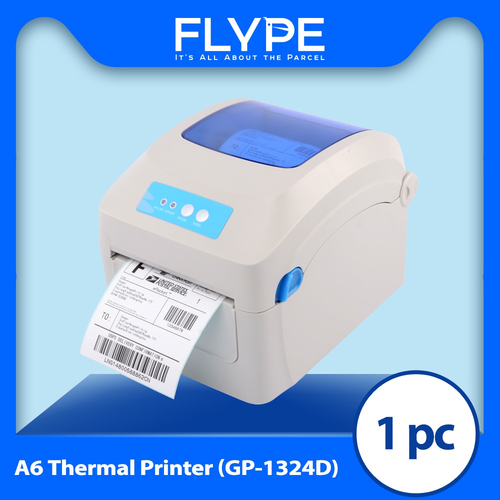 FLYPE - A6 Thermal Printer Waybill Barcode Consignment Note Printer Shopee/Lazada Shipping Label ...