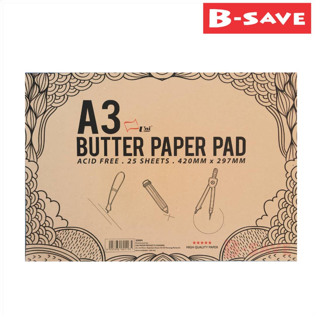 A3 Butter Paper Pad 420mm x 297mm 25 Sheets | Shopee Malaysia