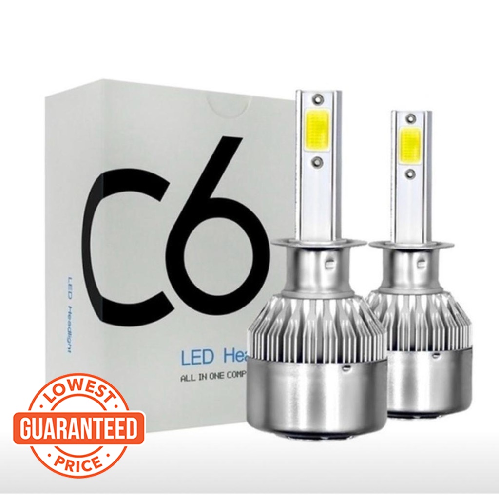 C6 Original Headlight LED H1 H3 H4 H7 H8 H11 9005 9006 Fog Light Bulb ...