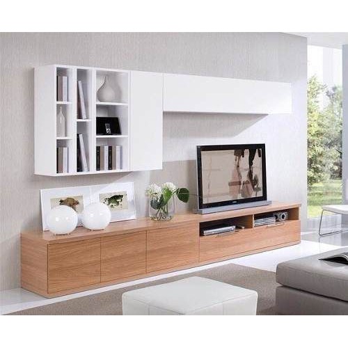 Modular Rack Tv Led 65 melamine wood and Solid Glossy White | Shopee ...