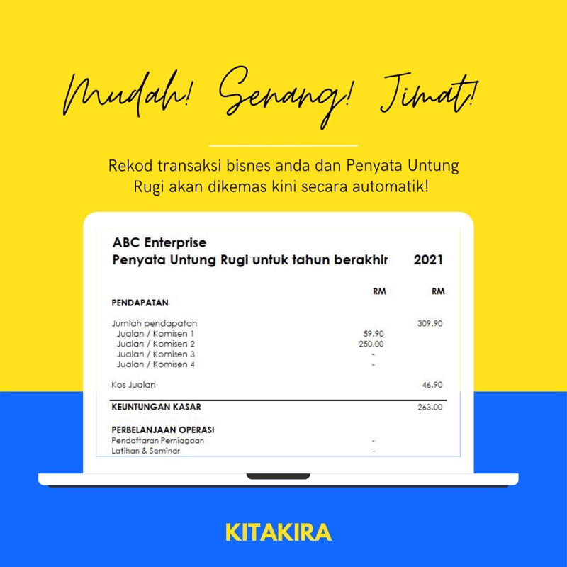 Template Excel Penyata Untung Rugi (tanpa Balancce Sheet) Murah dan ...