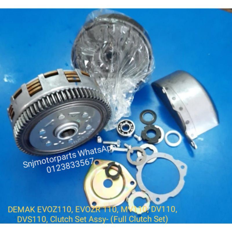 DEMAK EVOZ110, EVOZR 110, MV110, DV110, DVS110, AUTO CLUTCH OUTER COMP SET - (Full Clutch Set ...