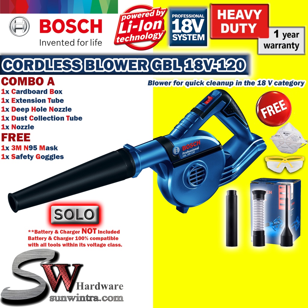 COMBO Bosch GBL18V-120 18V Cordless Blower Professional ,**SOLO or BATTERY & CHARGER SET GBL 18V ...