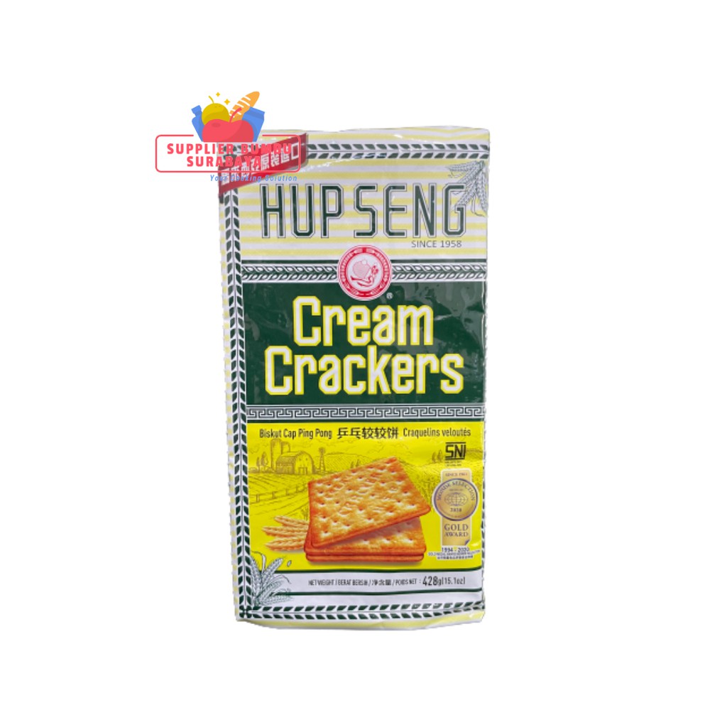 Hup Seng Cream Crackers Original Salted Cream Biscuits 428g | Shopee ...