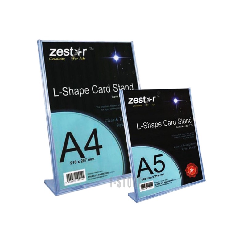 A4/A5 Potrait, L Shape Card Stand /Display Card Holder for Table/QR ...