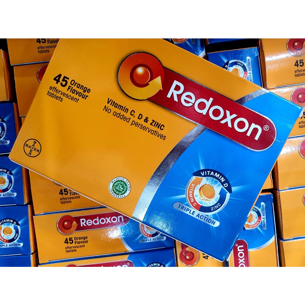 REDOXON Effervescent Triple action Vitamin C + Zinc+ D3 Orange ...