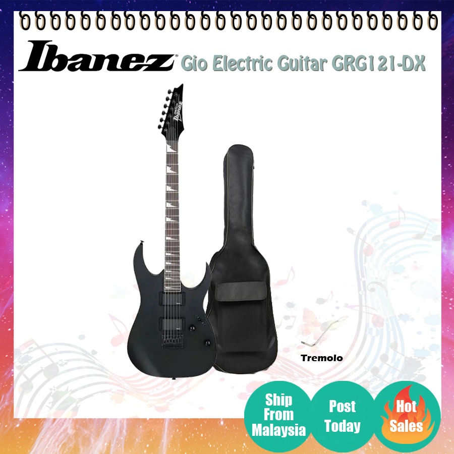 Ibanez GIO GRG121DX - Black Flat GRG121DX-BKF GRG 121 DX GRG121 6 tali ...