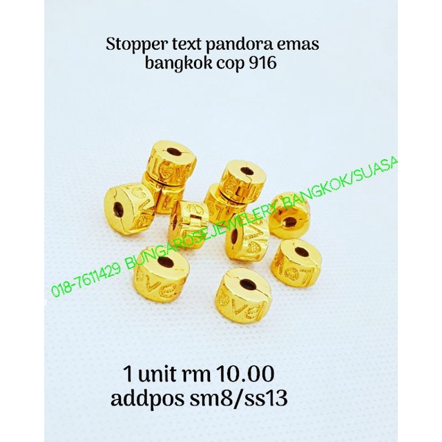 🔥Beads/ Charm/Stopper Pandora Emas Bangkok Cop 916🔥💯designcopyori💯 ...
