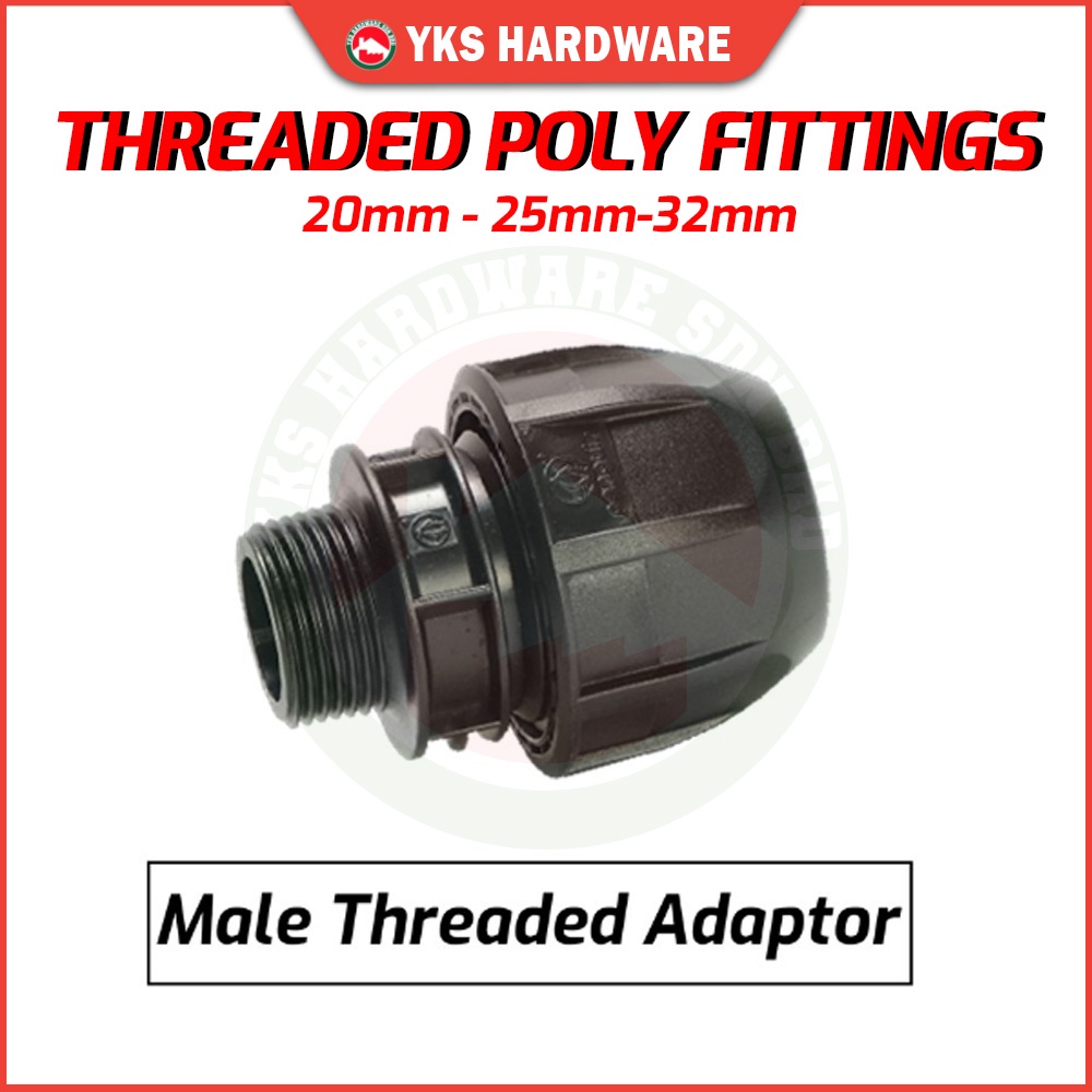 Threaded Poly Fittings - Threaded Poly Connecter - 20mm / 25mm / 32mm ...