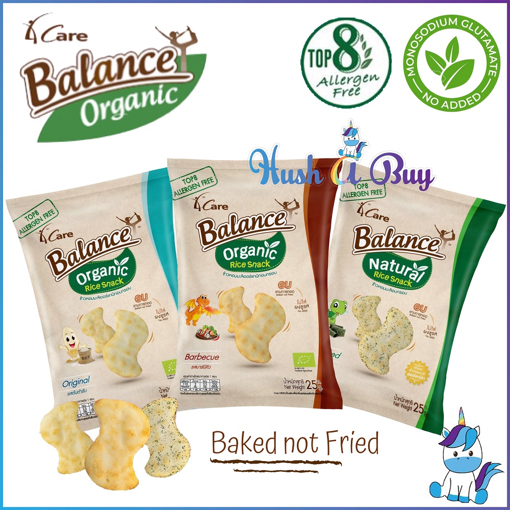 (HALAL)Balance Organic Rice Cracker 25g -ORIGINAL/BARBECUE/SEAWEED ...