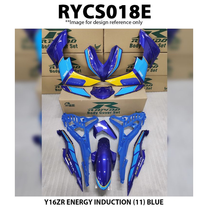 Cover Set Rapido Yamaha Y16ZR ENERGY INDUCTION (11) Color Blue Black ...